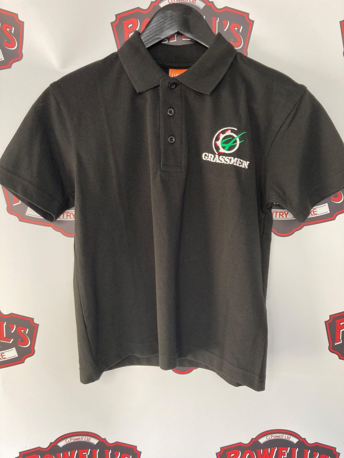 Grassmen Kids Polo Shirt Black – CC Powell Ltd