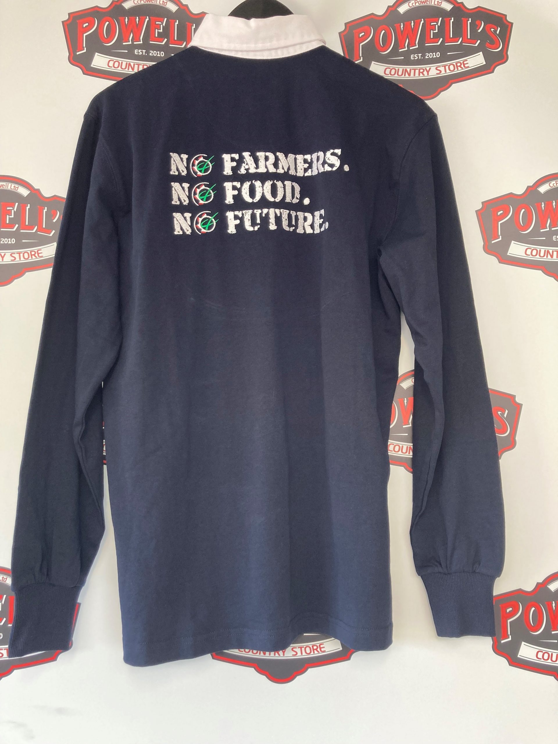 Grassmen Adults Rugby Shirt ‘No Farmers. No Food. No Future.’ Long ...
